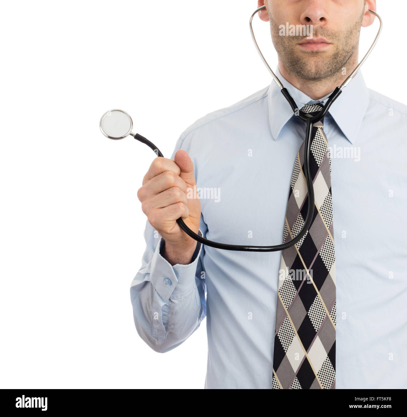 Doctor with stethoscope, isolated on white background Stock Photo - Alamy