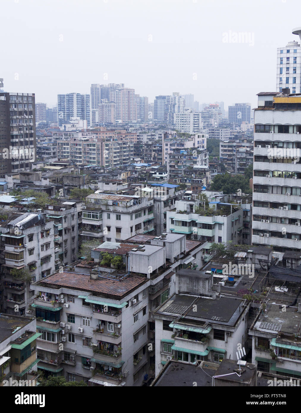 Old Chinese city aerial view Stock Photo - Alamy
