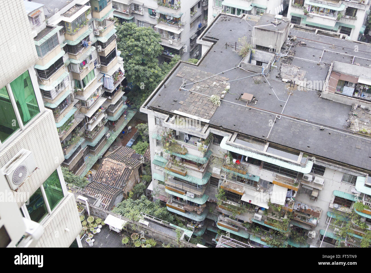 Old Chinese city aerial view Stock Photo - Alamy