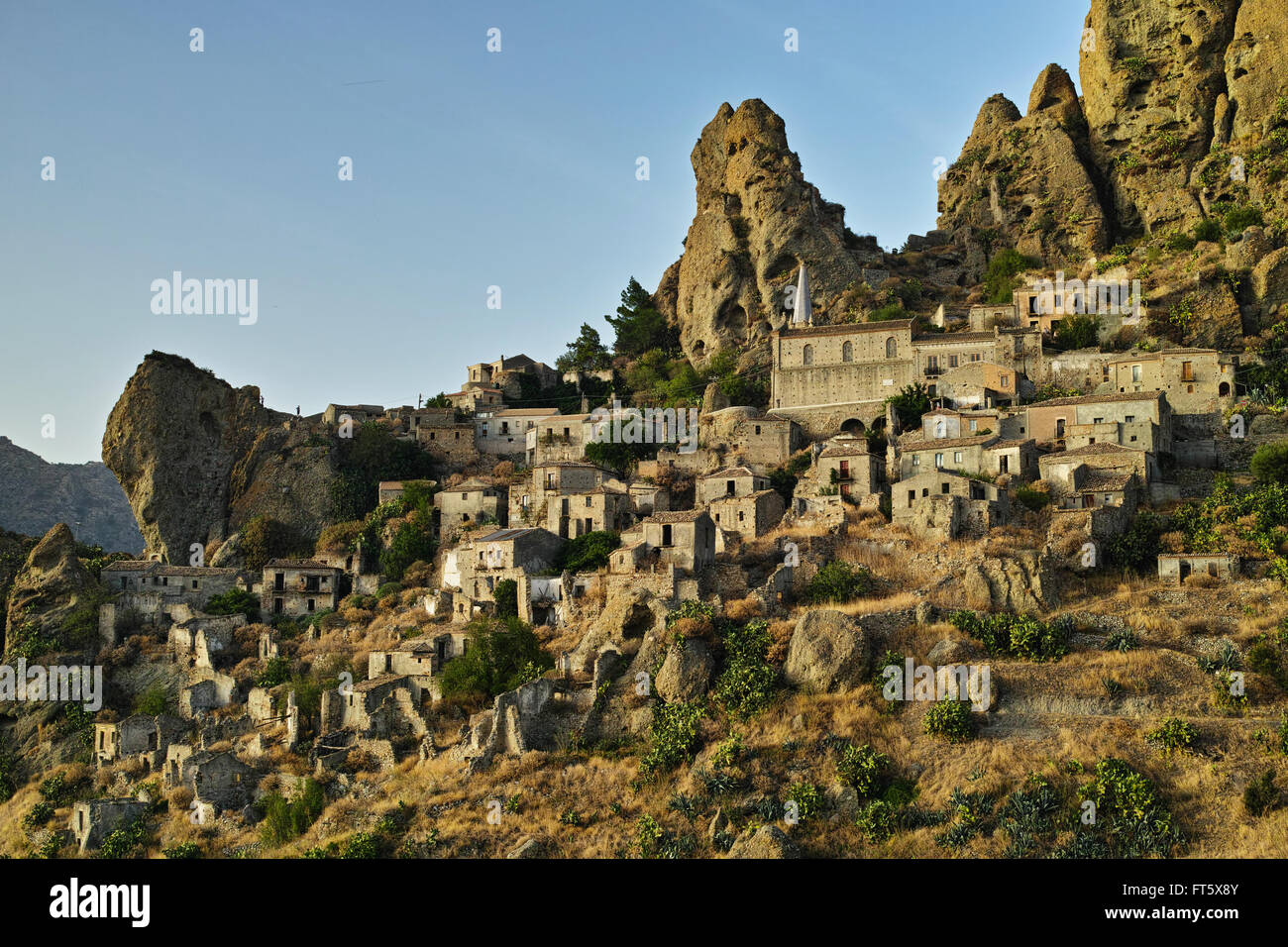 Italian town Pentedattilo Stock Photo - Alamy
