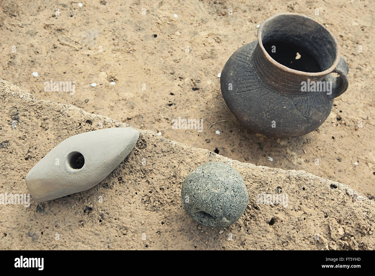 Clay pot, archeological excavations Stock Photo - Alamy