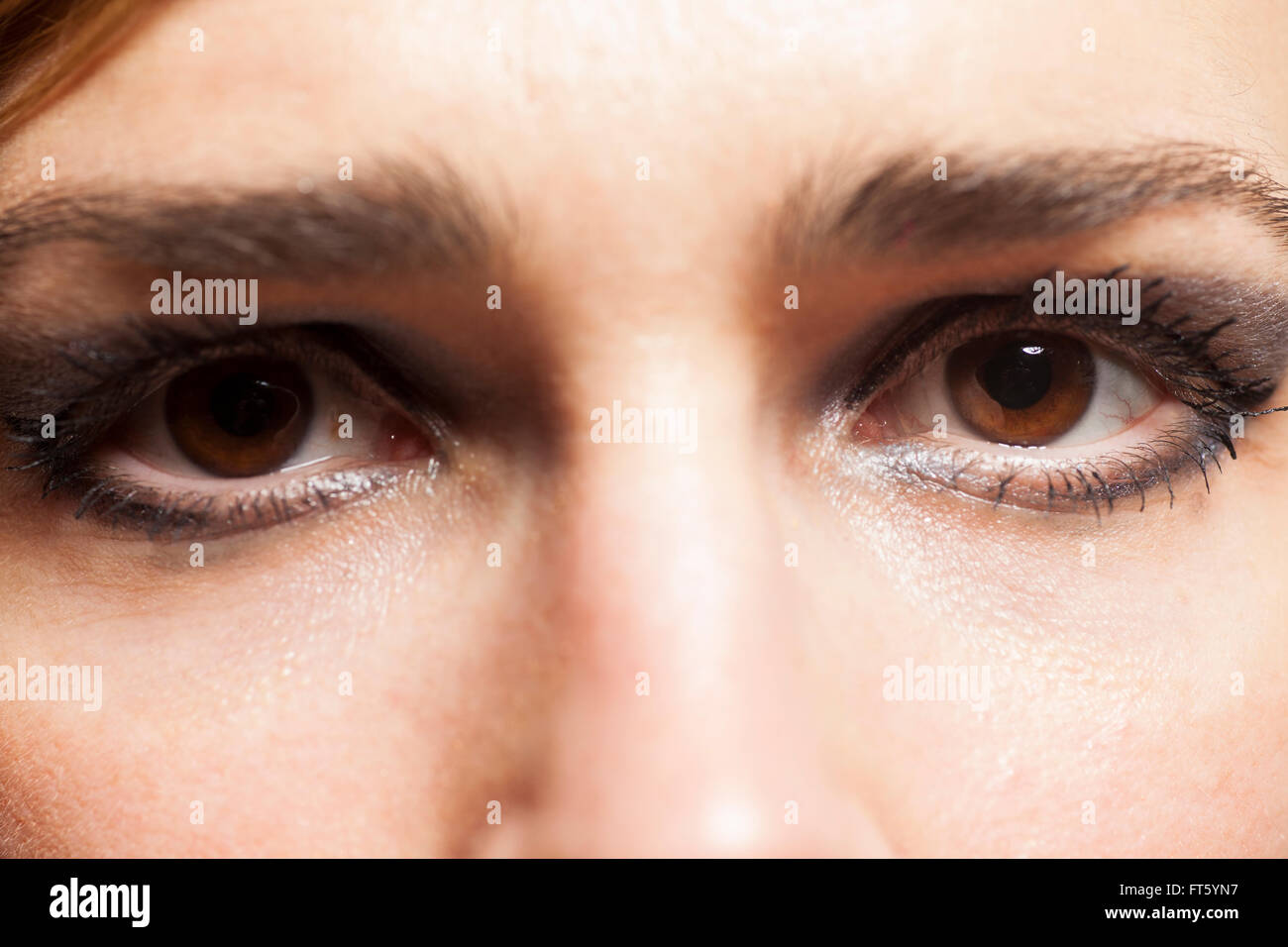 close up image of face beautiful young woman Stock Photo - Alamy