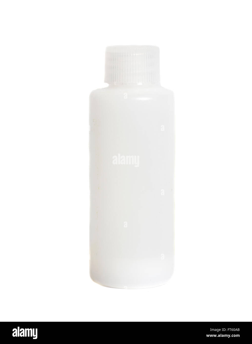 White plastic medical container with cap isolated on white Stock Photo ...