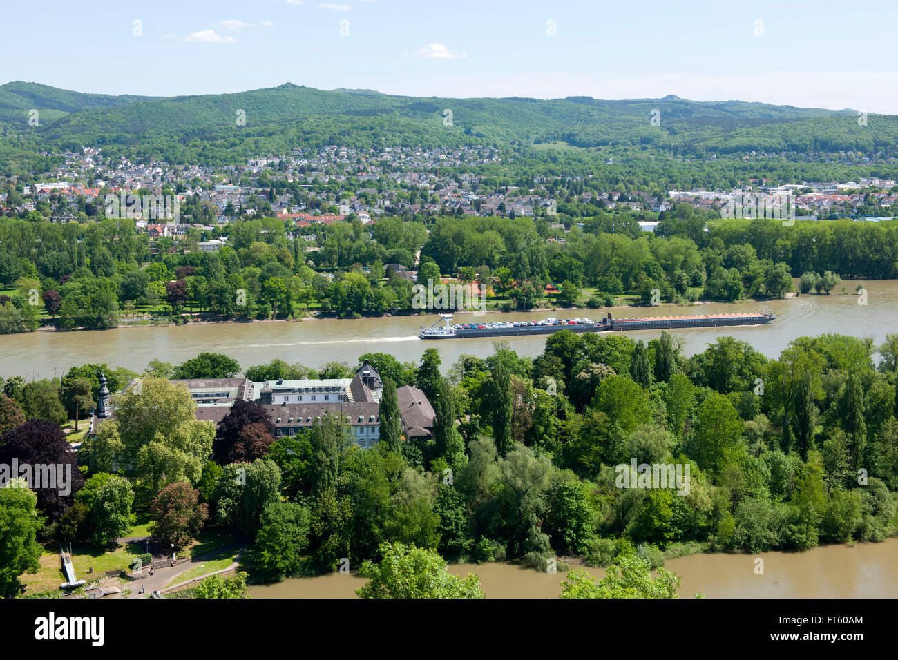 Deutschland, Nordrhein-Westfalen, Rhein-Sieg-Kreis, Blick von ...