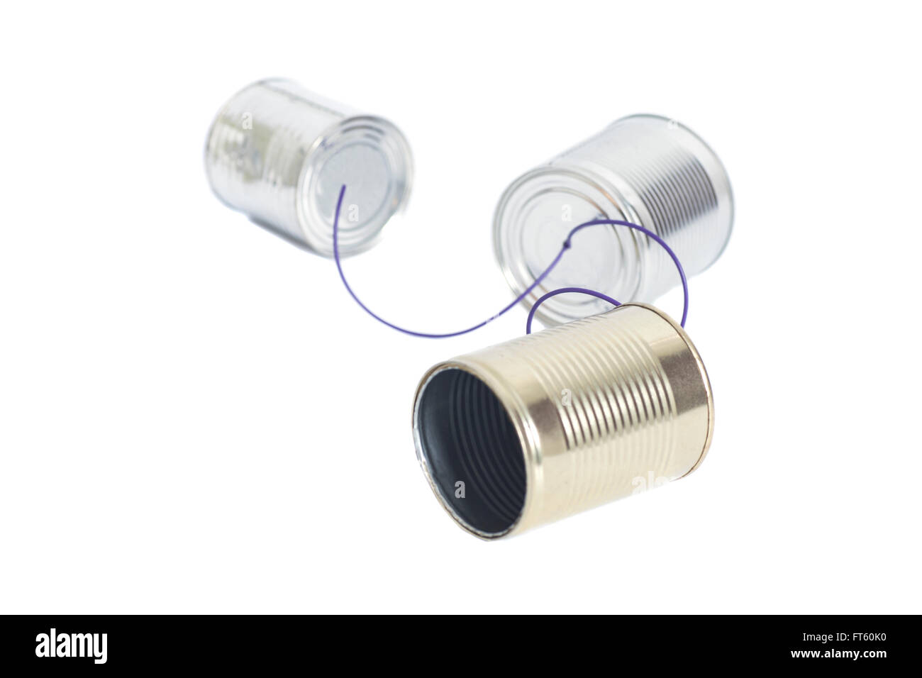 Tin can string Cut Out Stock Images & Pictures - Alamy