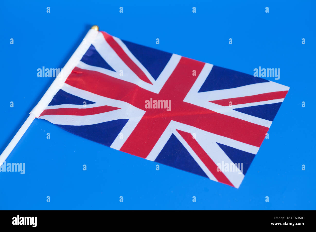 Flag of Great Britain on blue background Stock Photo - Alamy