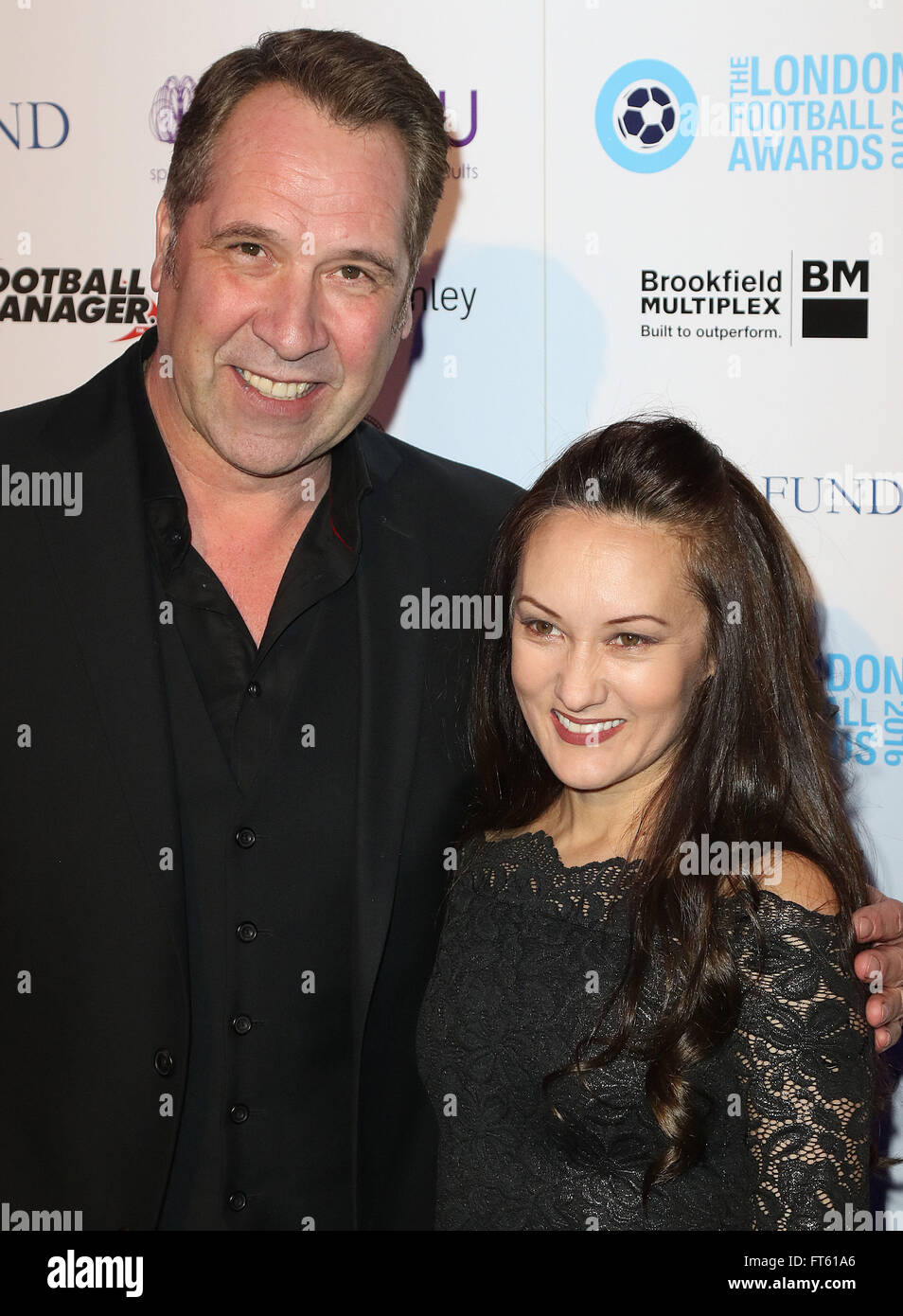 March 3, 2016 - David Seaman and Frankie Poultney attending London ...