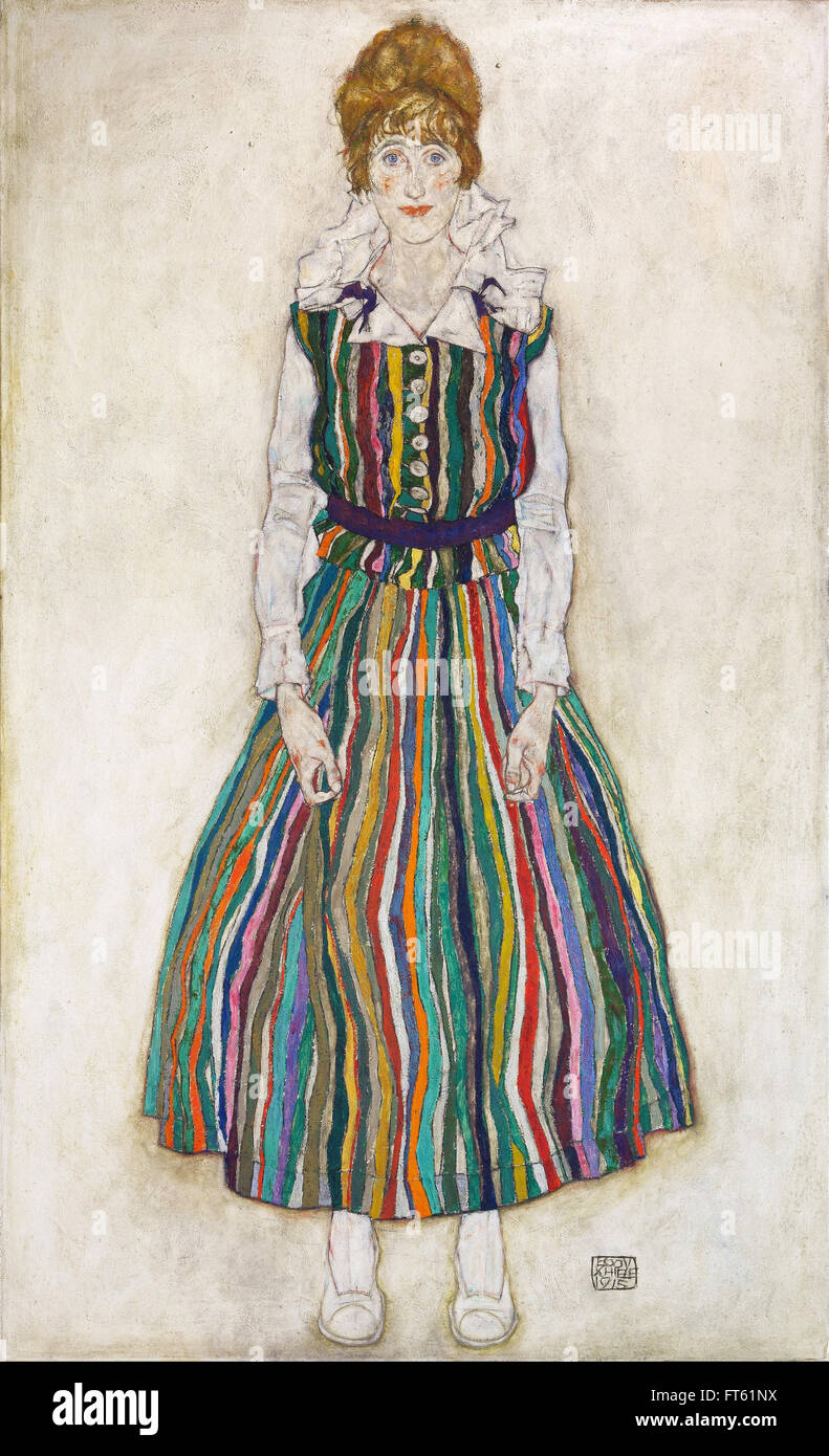 Egon Schiele - Portrait of Edith (the artist's wife) - Gemeentemuseum ...