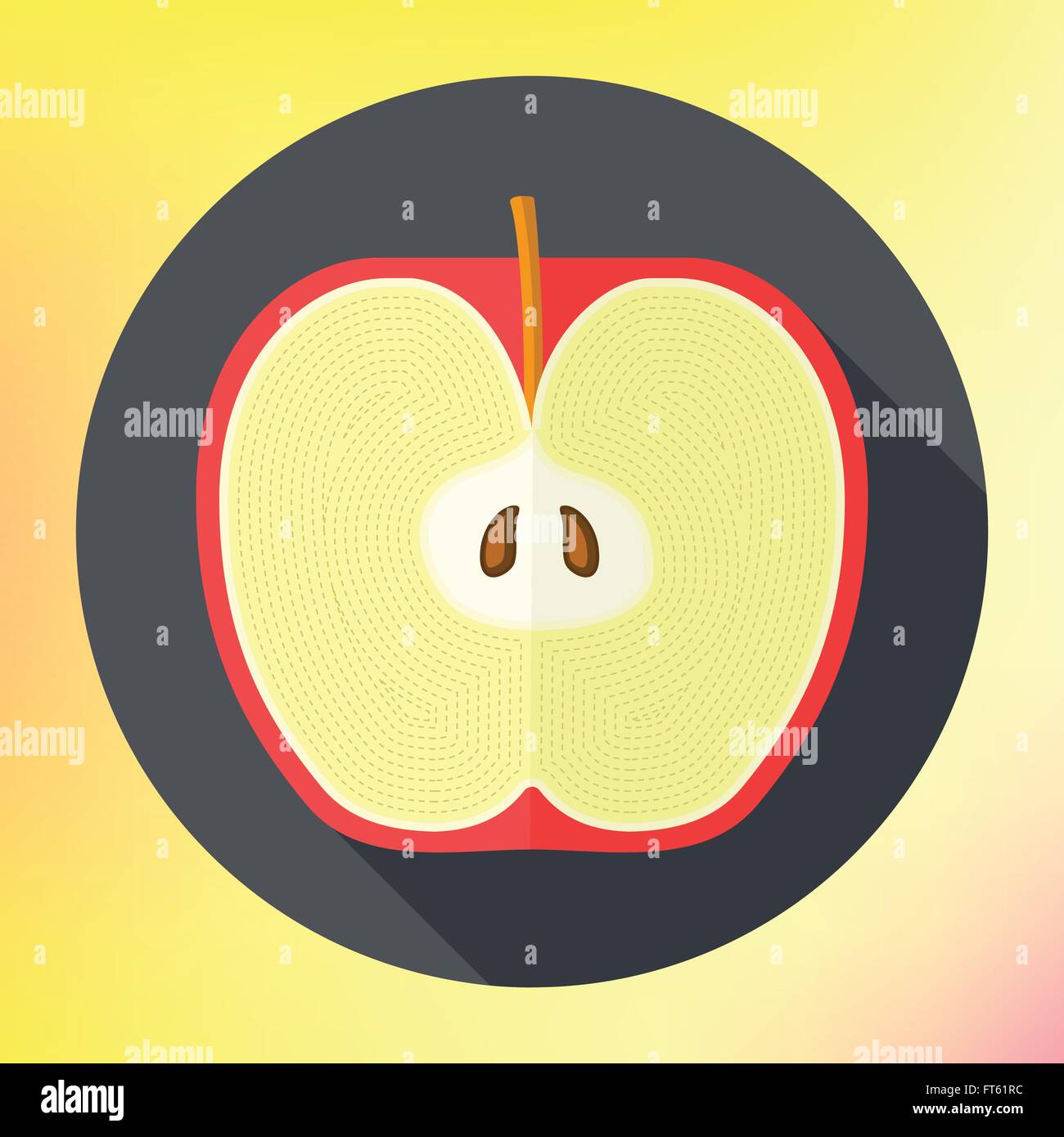 Apple slice icon image hi-res stock photography and images - Alamy