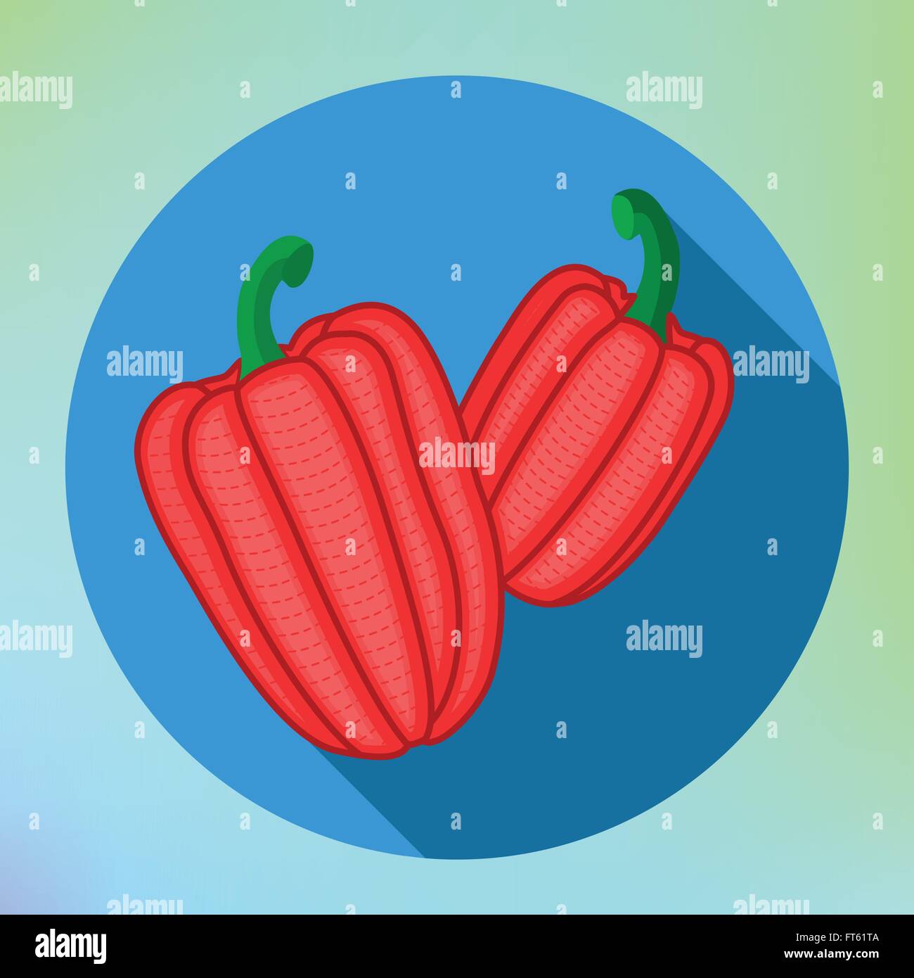 Bell pepper icon flat Stock Vector Images - Alamy