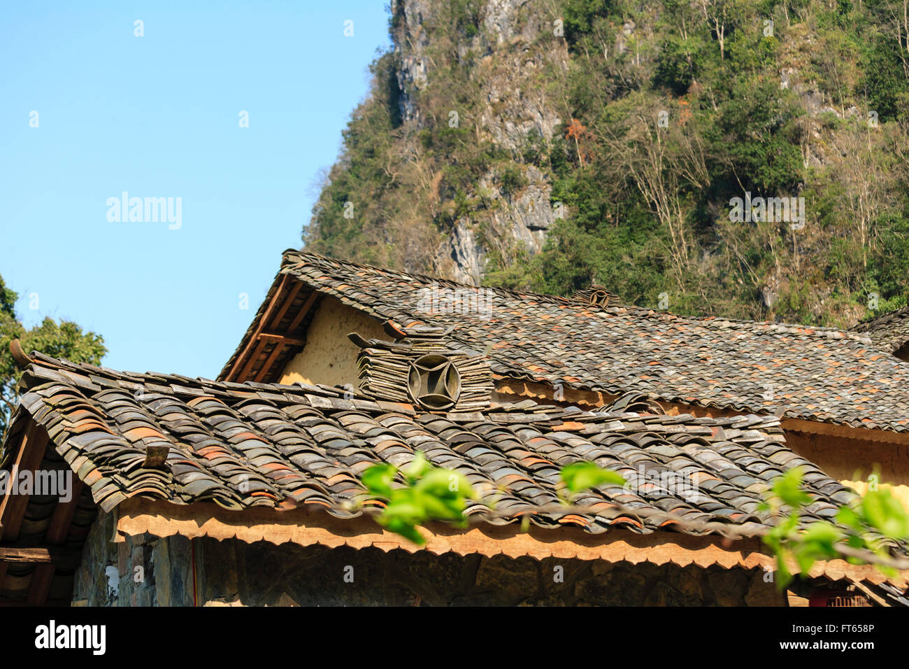 Old building at Sa Phin Town in Ha giang province, Vietnam Stock Photo ...