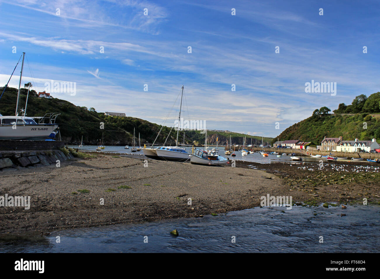 Fishgaurd Harbour in the lower town where river Gwaun meets the sea ...