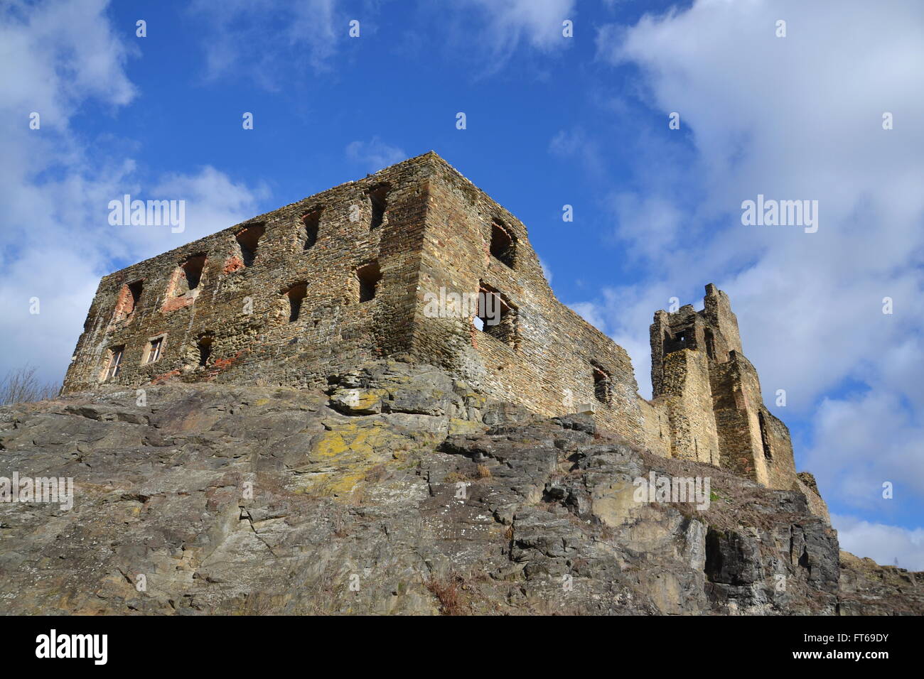 Ruins of the Okor castle, Czech Republic Stock Photo - Alamy
