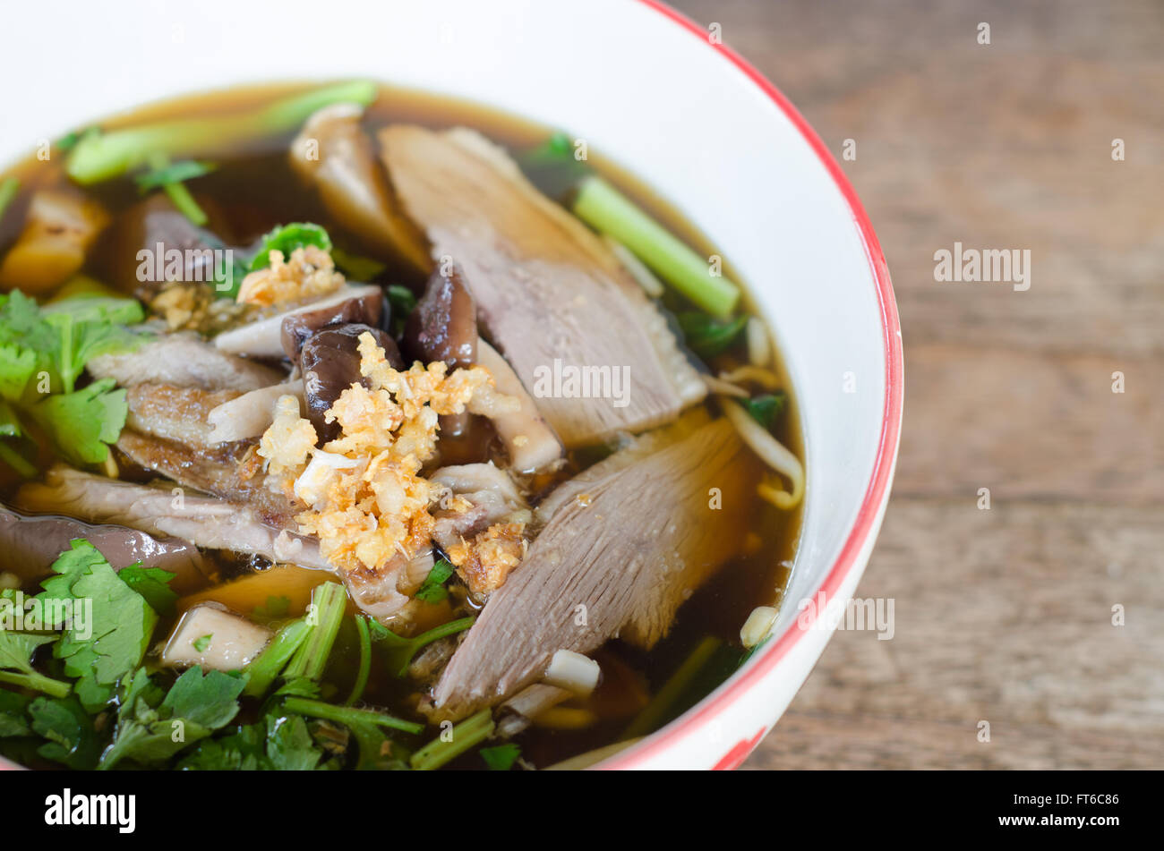 duck soup in bowl Stock Photo - Alamy