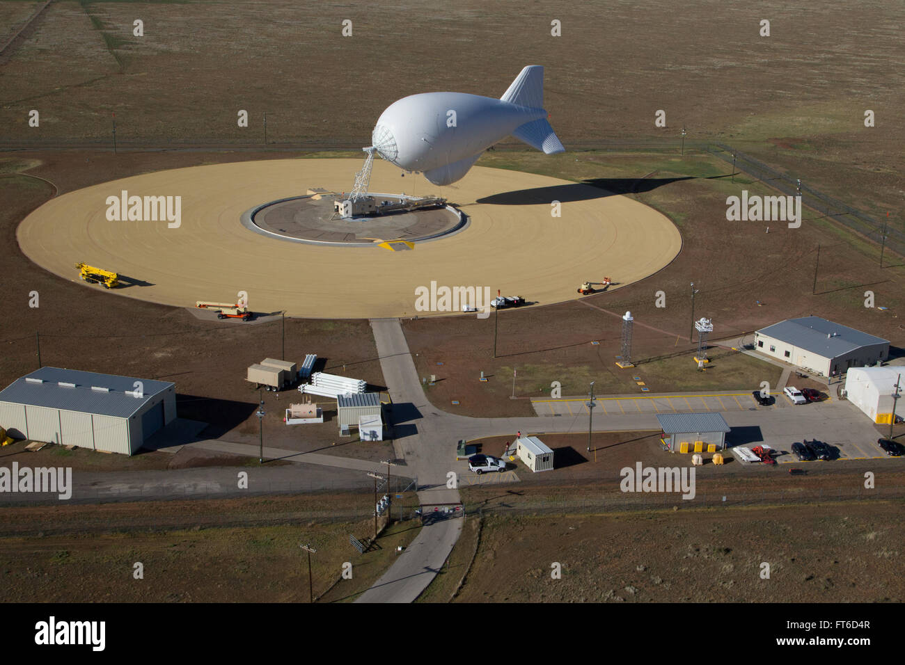 The Tethered Aerostat Radar System (TARS) in Marfa, Texas, utilizes ...