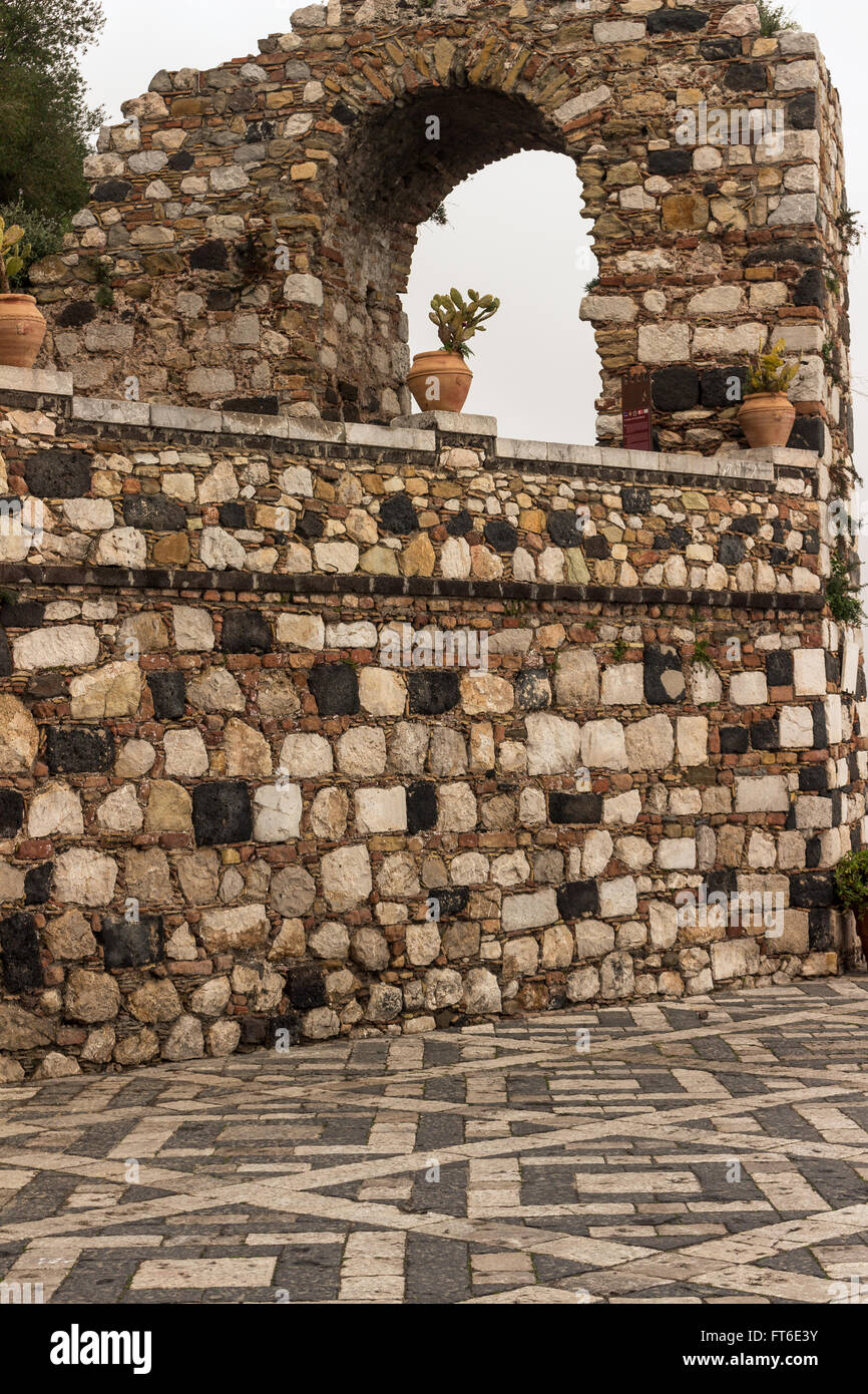 Medieval castle at castelmola hi-res stock photography and images - Alamy