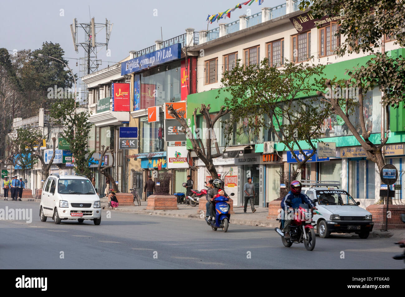 Nepal, Kathmandu. Durbar Marg Street Stock Photo - Alamy