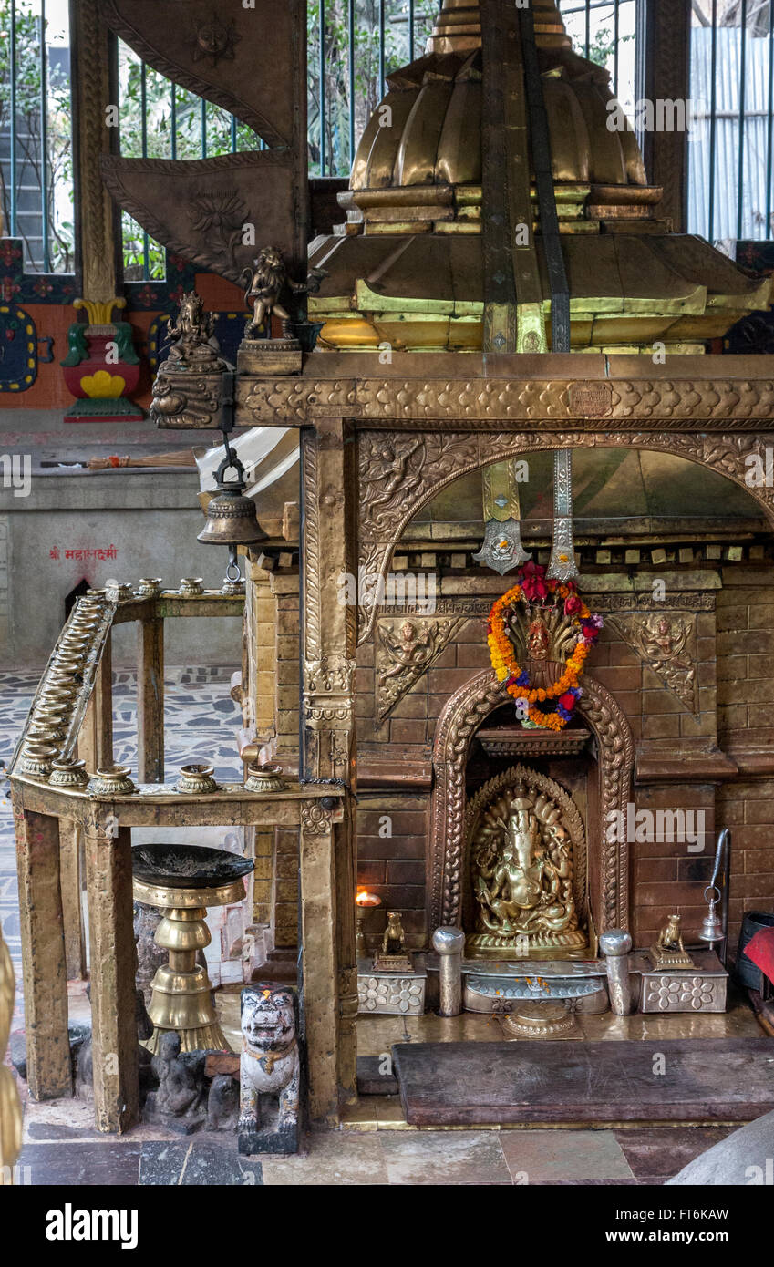 Nepal, Kathmandu. Shrine to Ganesh Stock Photo - Alamy