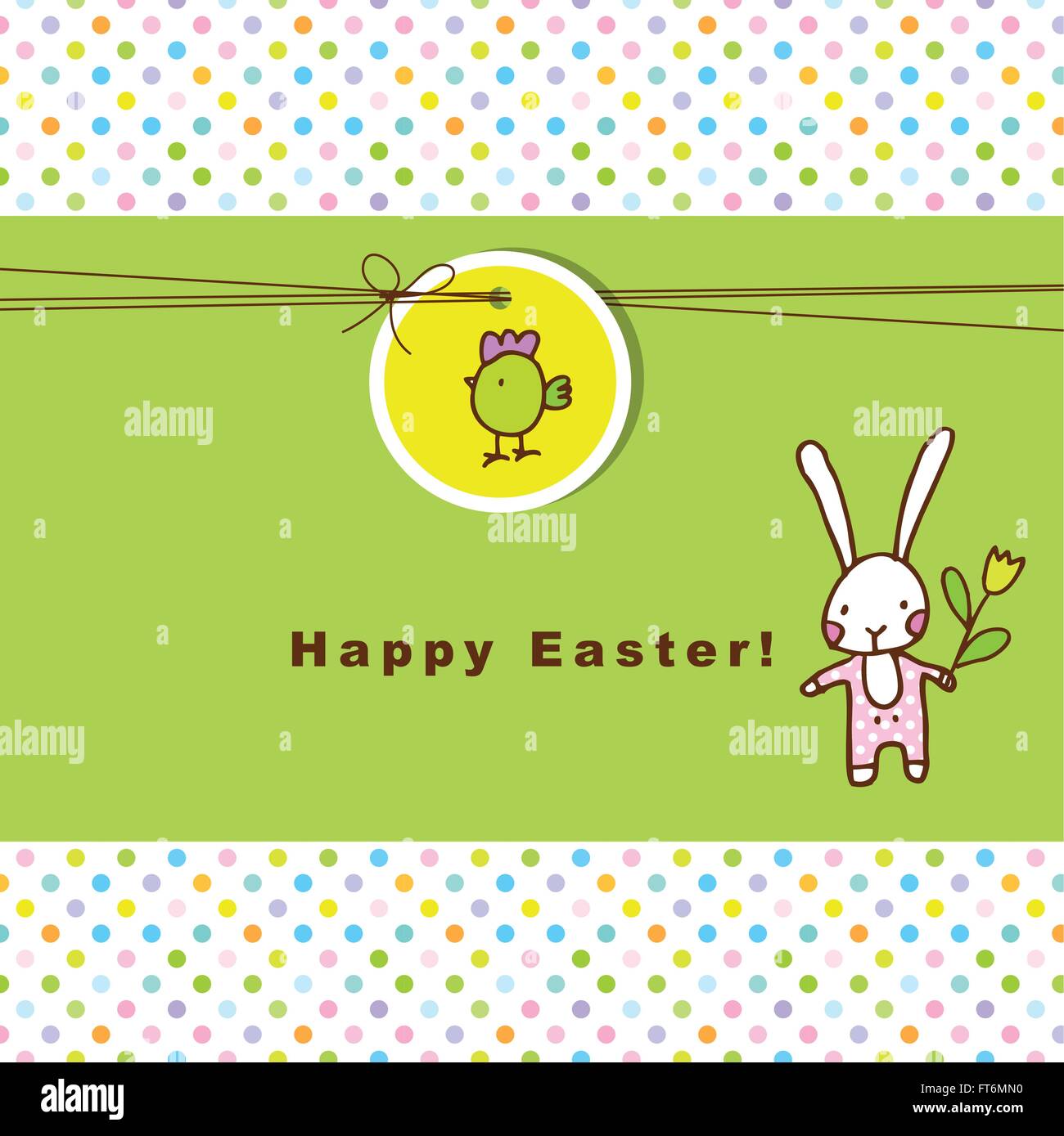 Easter card with copy space Stock Vector Image & Art - Alamy
