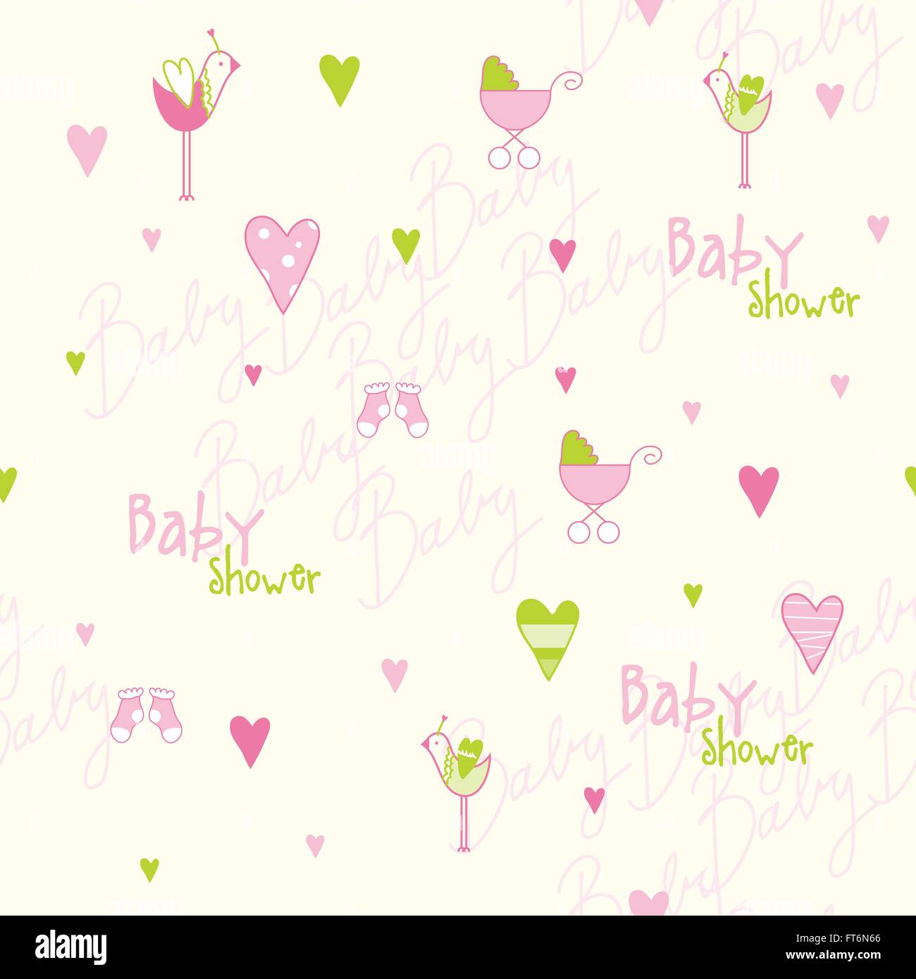 Cute baby shower pattern Stock Vector Image & Art - Alamy
