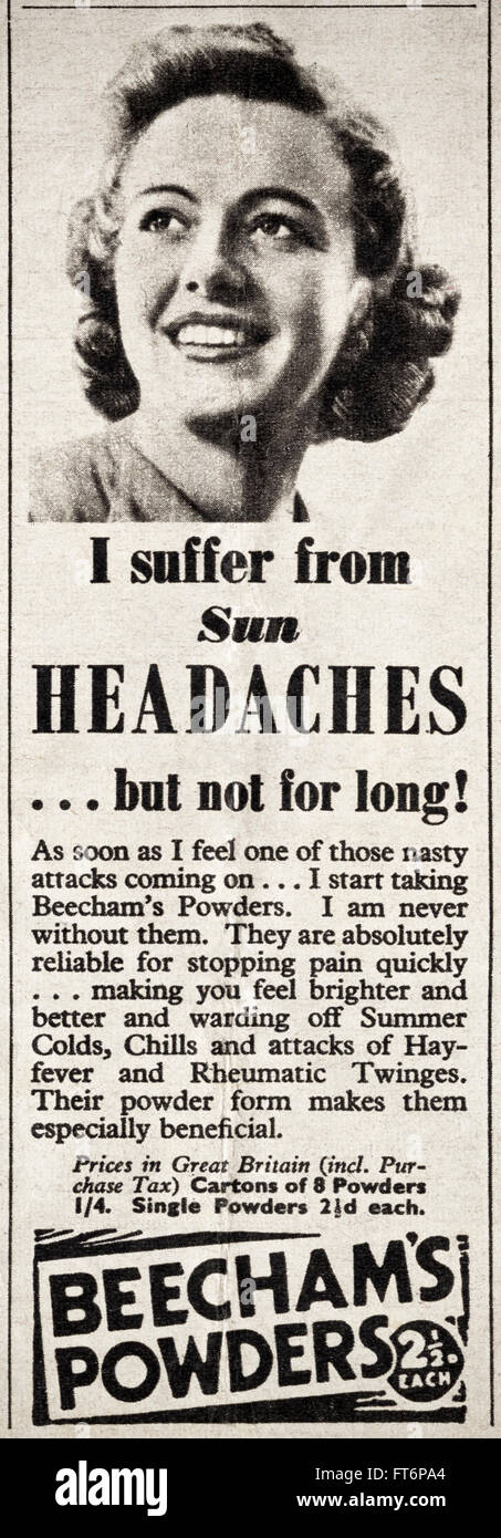 Beechams powder hi-res stock photography and images - Alamy