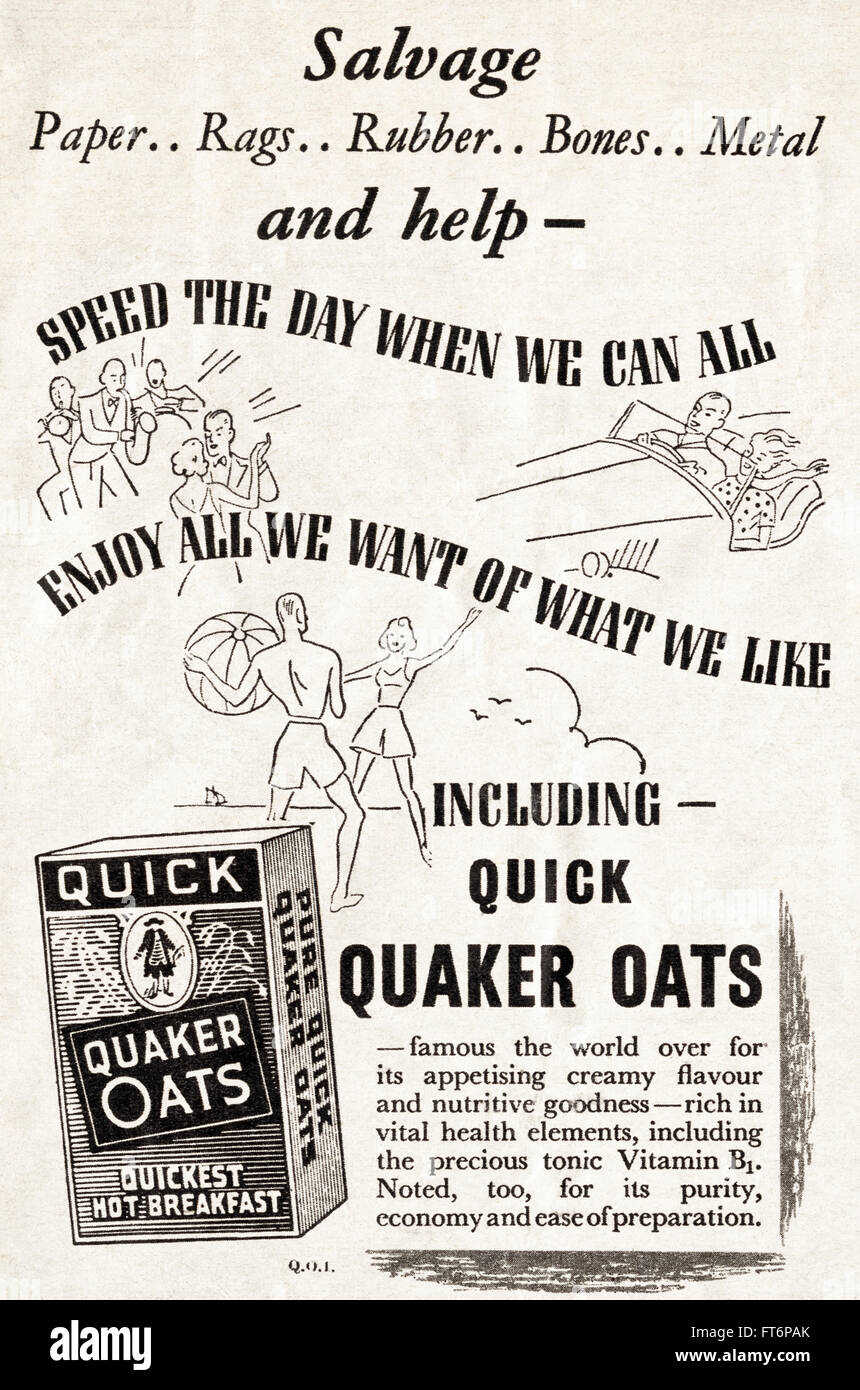 Quaker oats vintage hi-res stock photography and images - Alamy