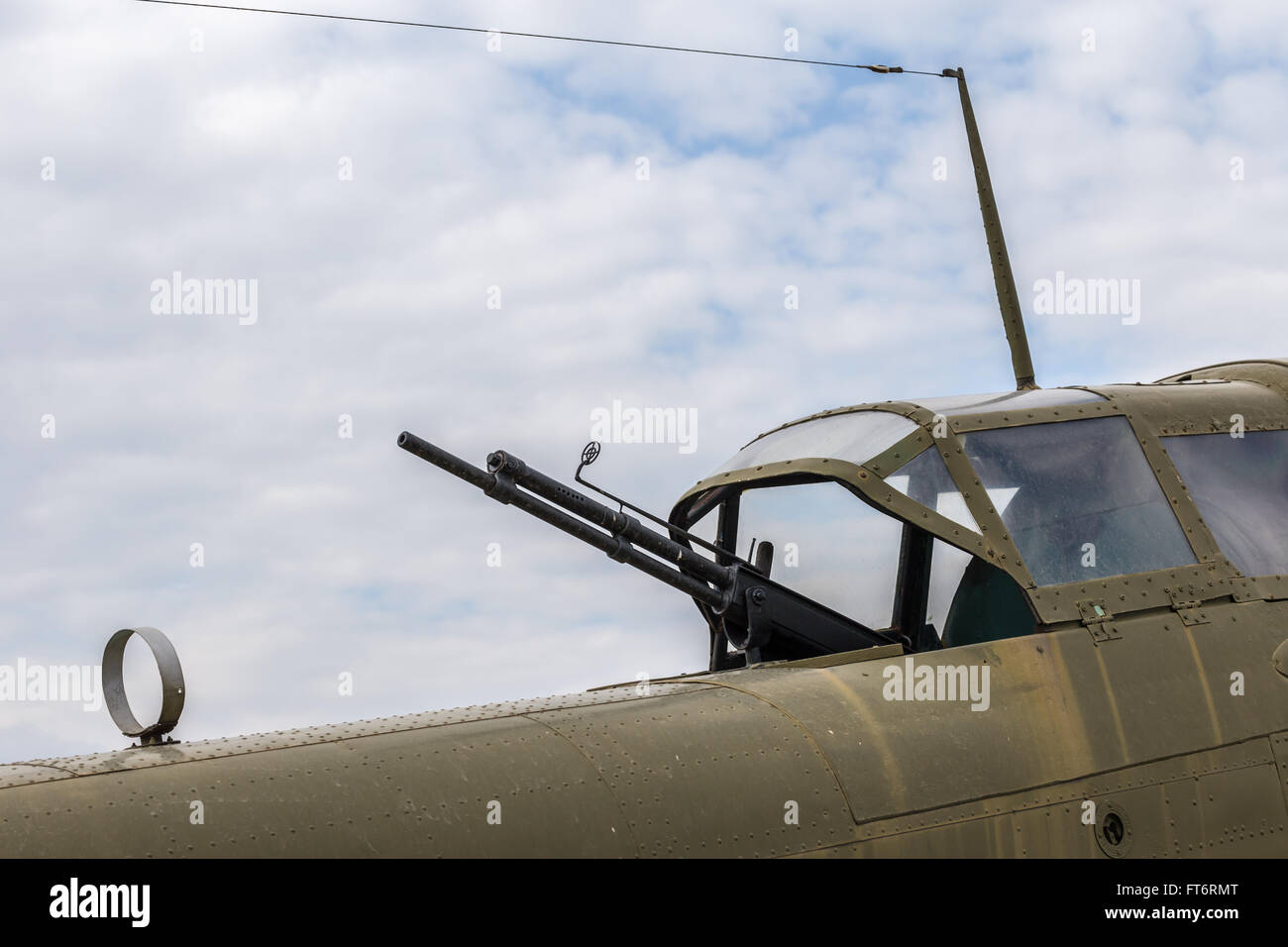Jet fighter machineguns on the wing Stock Photo - Alamy