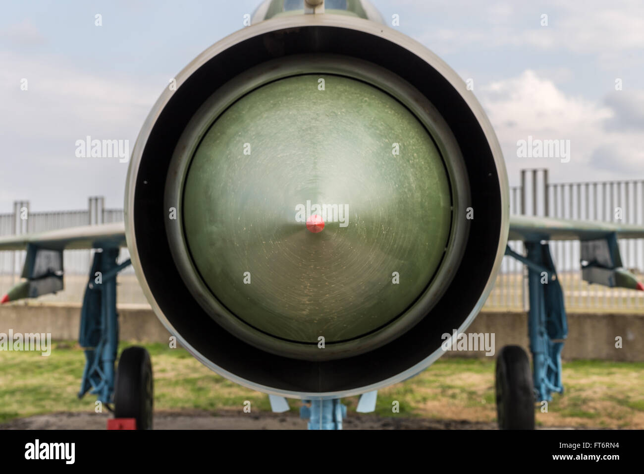 Old fashioned Jet fighter engine inlet vent Stock Photo - Alamy
