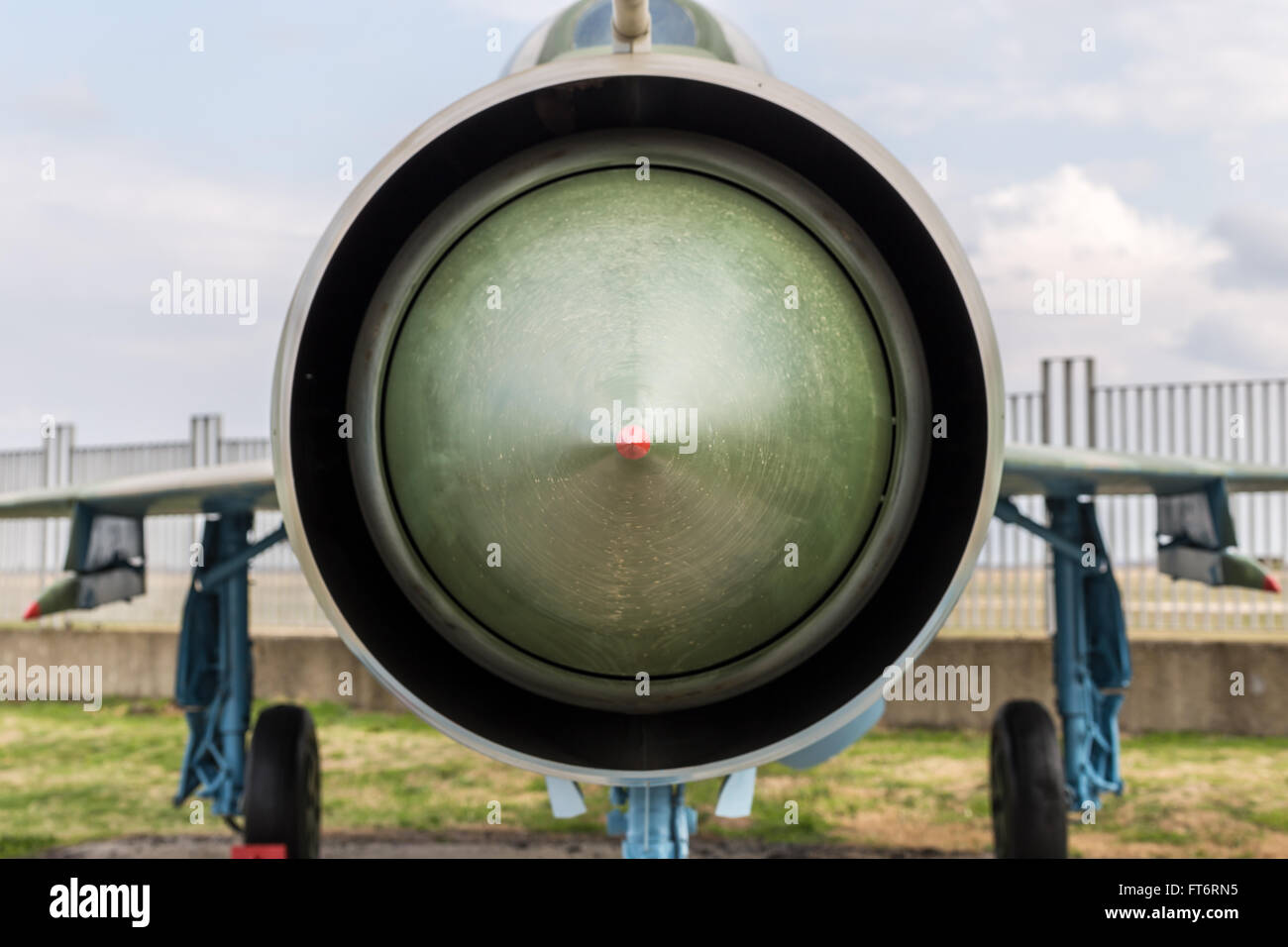 Old fashioned Jet fighter engine inlet vent Stock Photo - Alamy