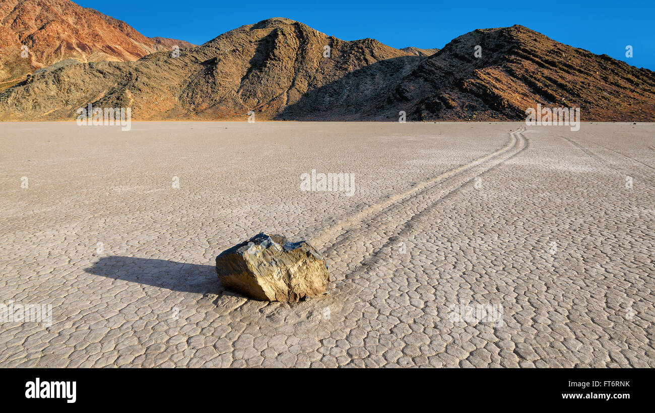 The Racetrack, is a scenic dry lake feature with "sailing stones Stock ...