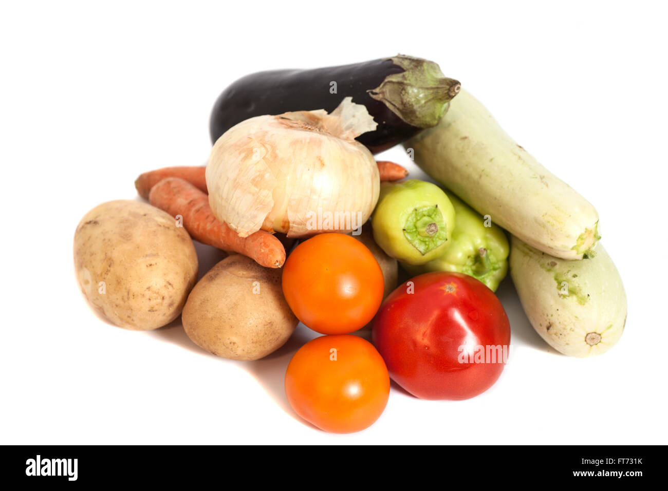 Fresh vegetables isolated on white Stock Photo - Alamy