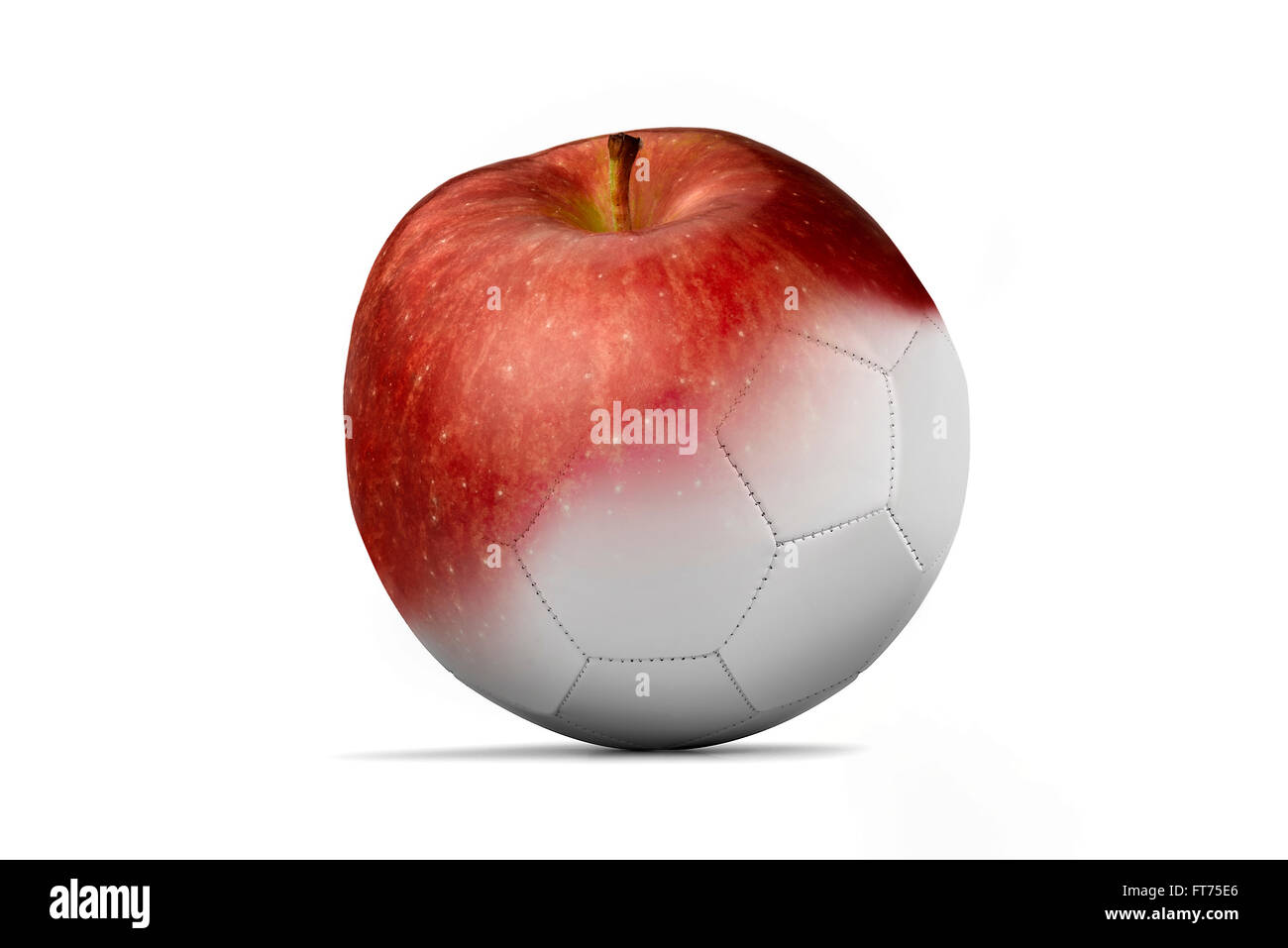 soccer ball on White to red apple Stock Photo - Alamy