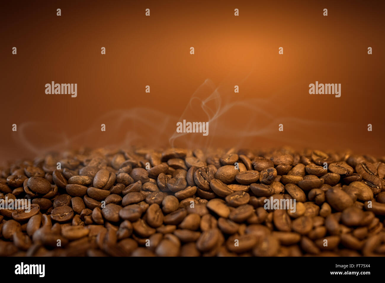 Hot Coffee Beans background Stock Photo - Alamy