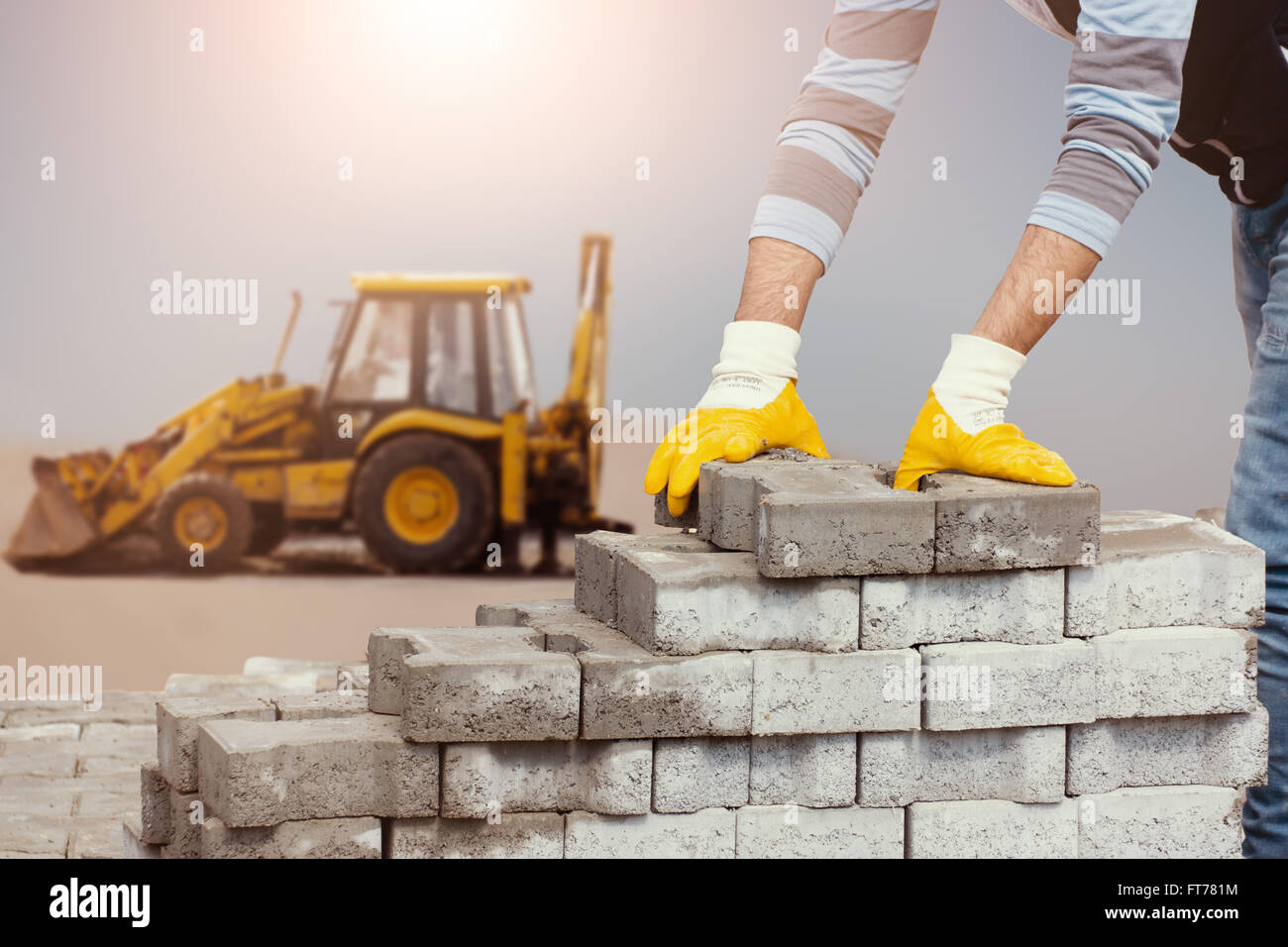 Cement road blocks hi-res stock photography and images - Alamy