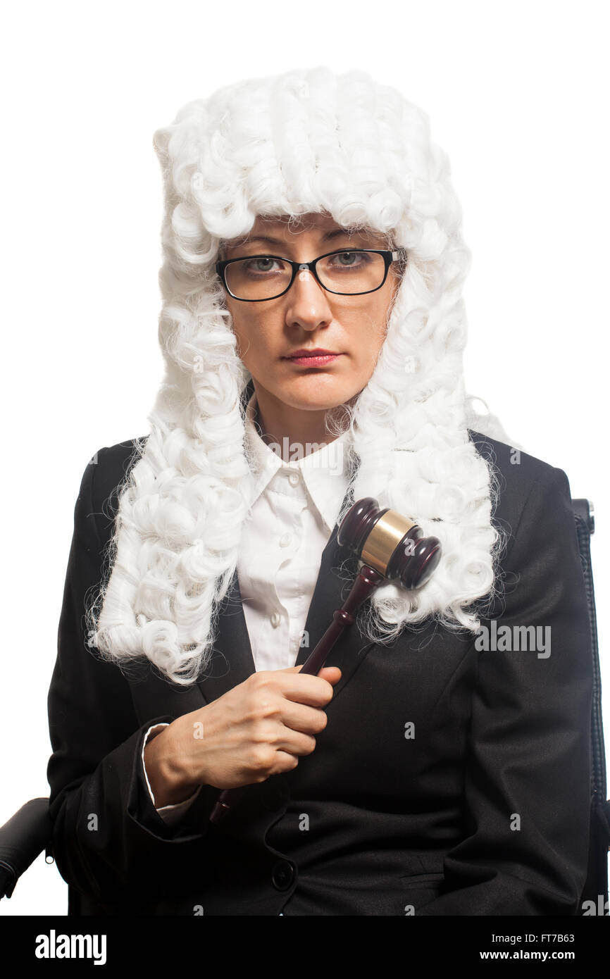 Judge wearing white wig hi-res stock photography and images - Alamy
