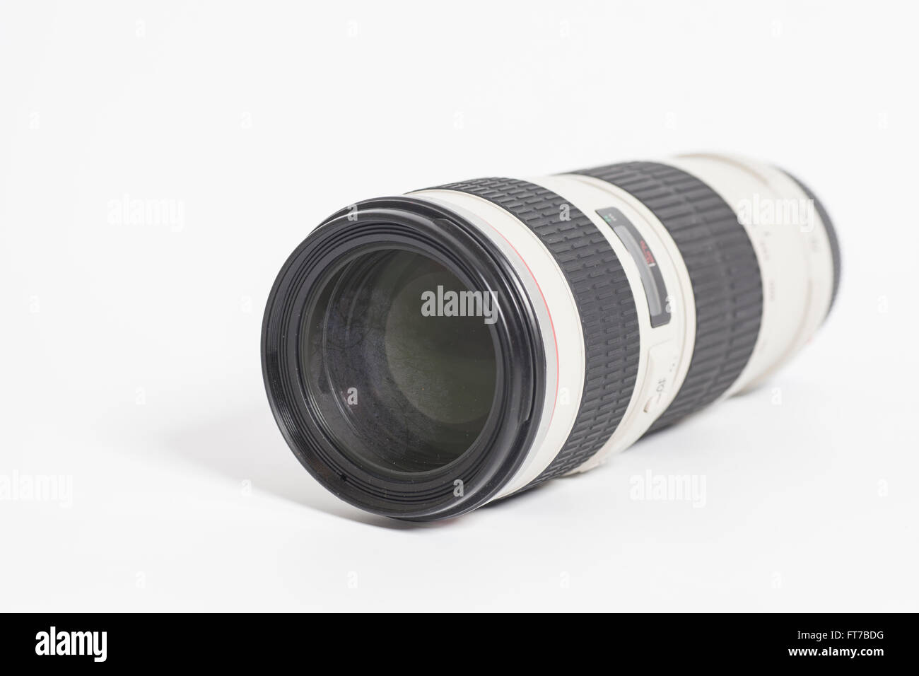 Camera Professional photo lens over white background Stock Photo - Alamy