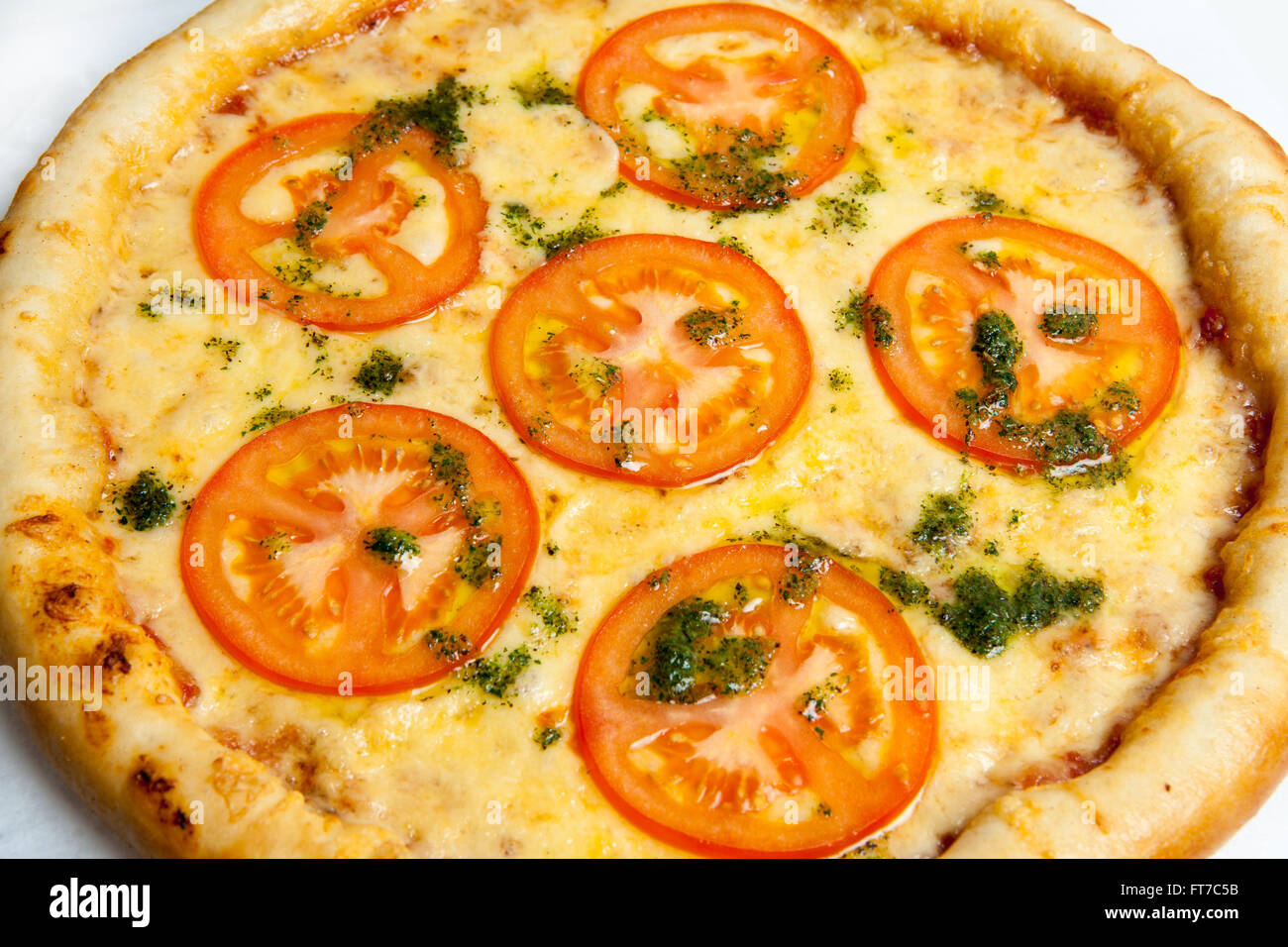 Different Pizza Types On The Menu And A Pizzeria High Resolution Stock ...