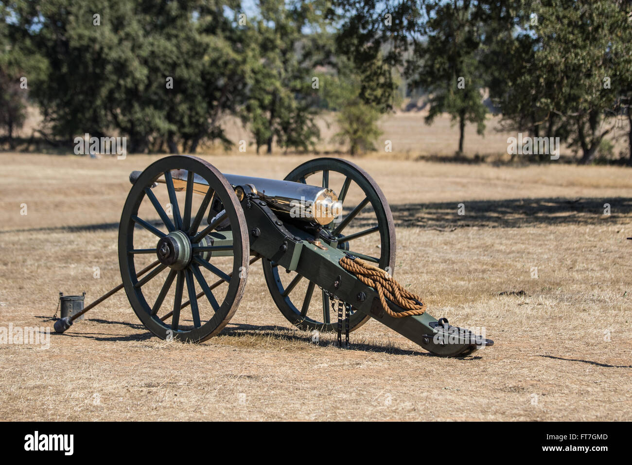 Civil War era canon standing guard at a reenactment in Anderson ...