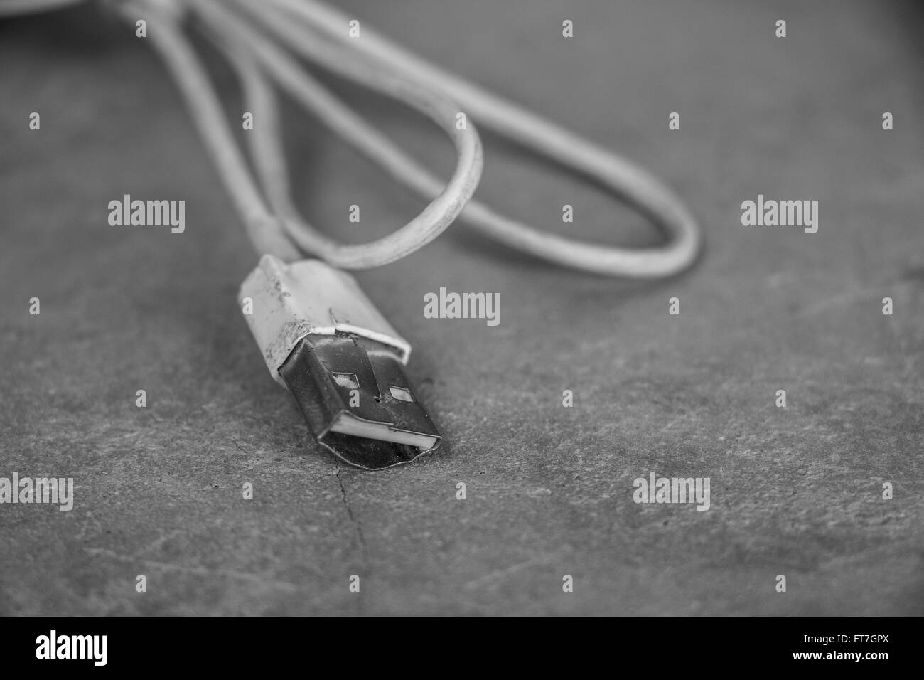 low quality cable broken Stock Photo - Alamy