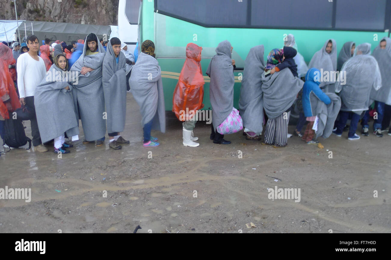 Lesvos, Greece- October 24, 2015. Refugee migrants, arrived on Lesvos ...