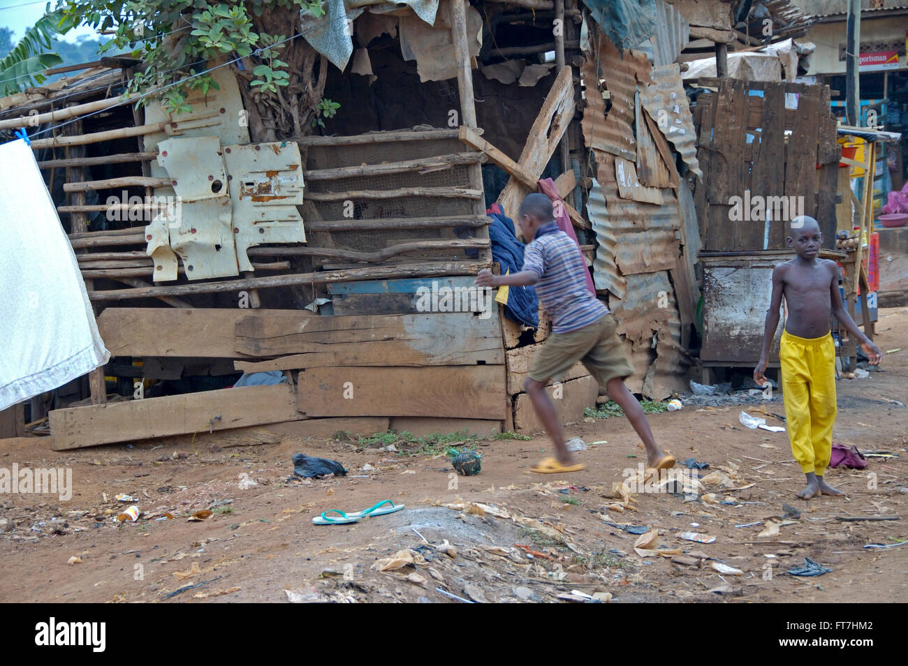 Kampala, Uganda-11 April 2007. The way people life in Uganda Stock ...