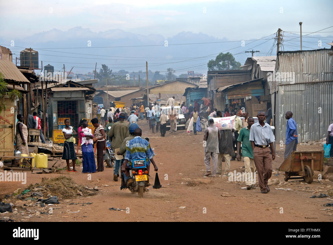 Kampala, Uganda-11 April 2007. The way people life in Uganda. People ...