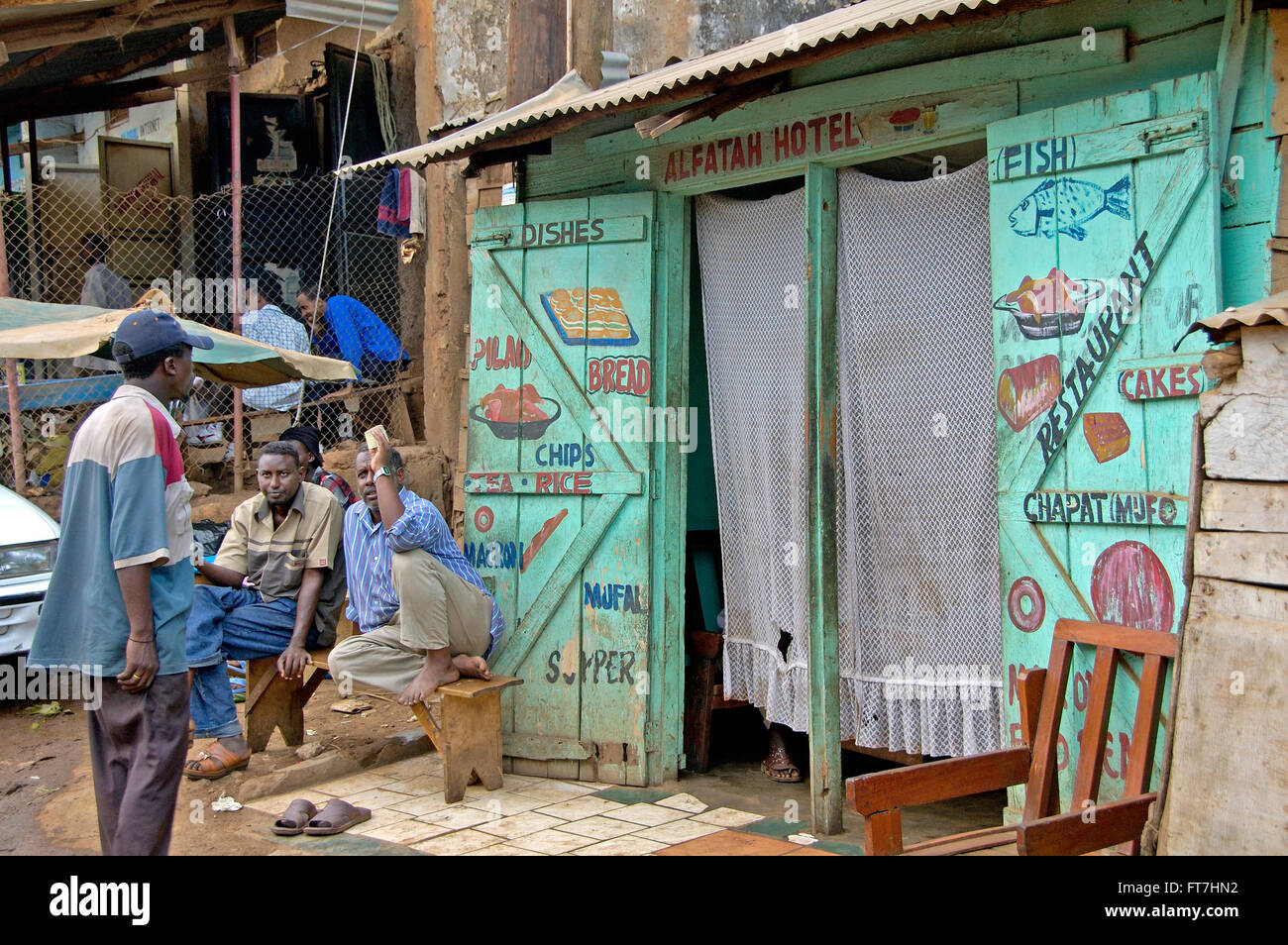 Kampala, Uganda-11 April 2017. The way people life in Uganda. Man in ...