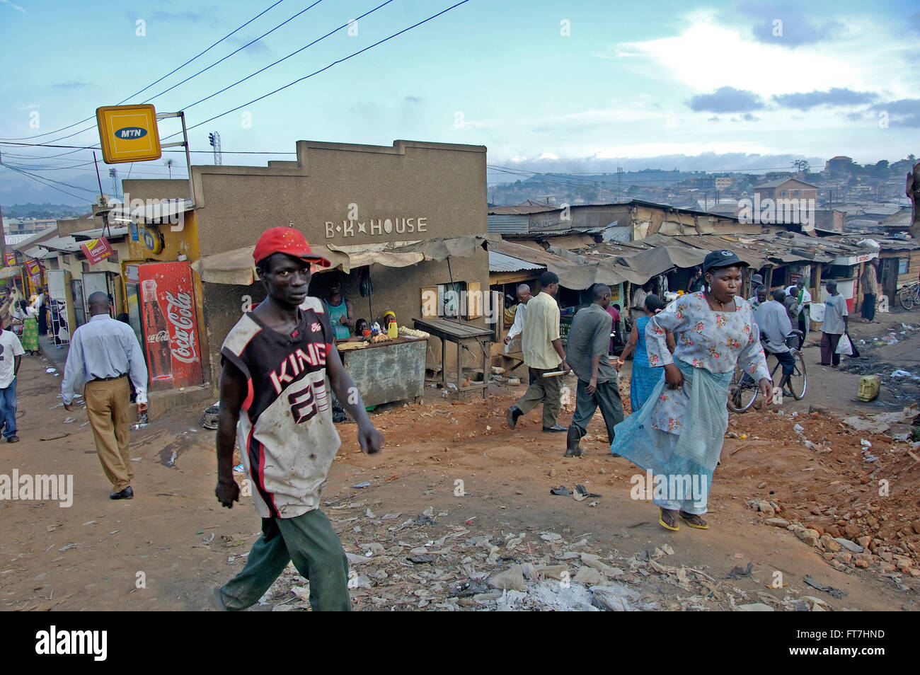 Kampala, Uganda-11 April 2017. The way people life in Uganda. People ...