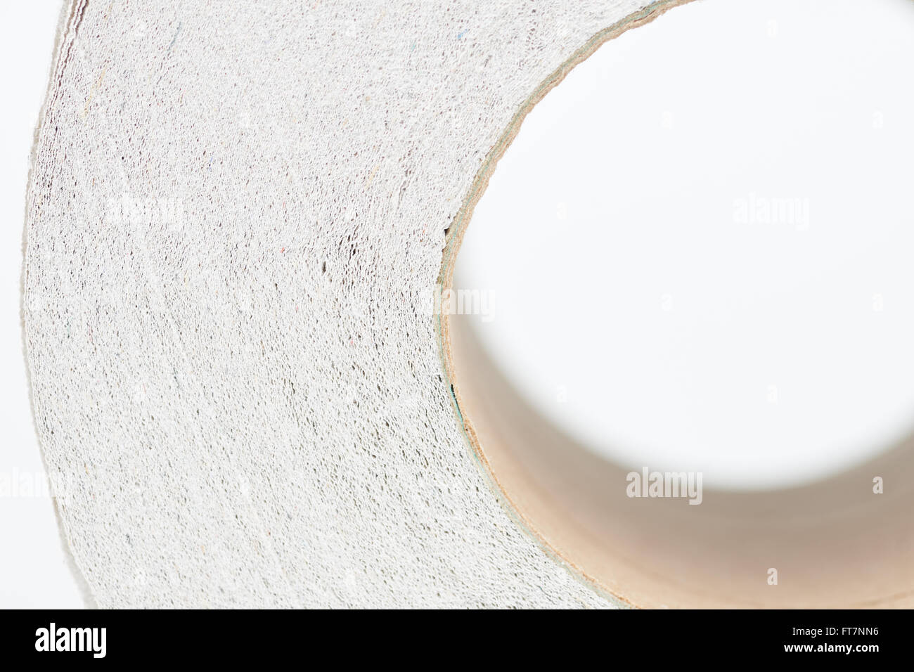 Part of toilet paper roll. Macro shot Stock Photo - Alamy
