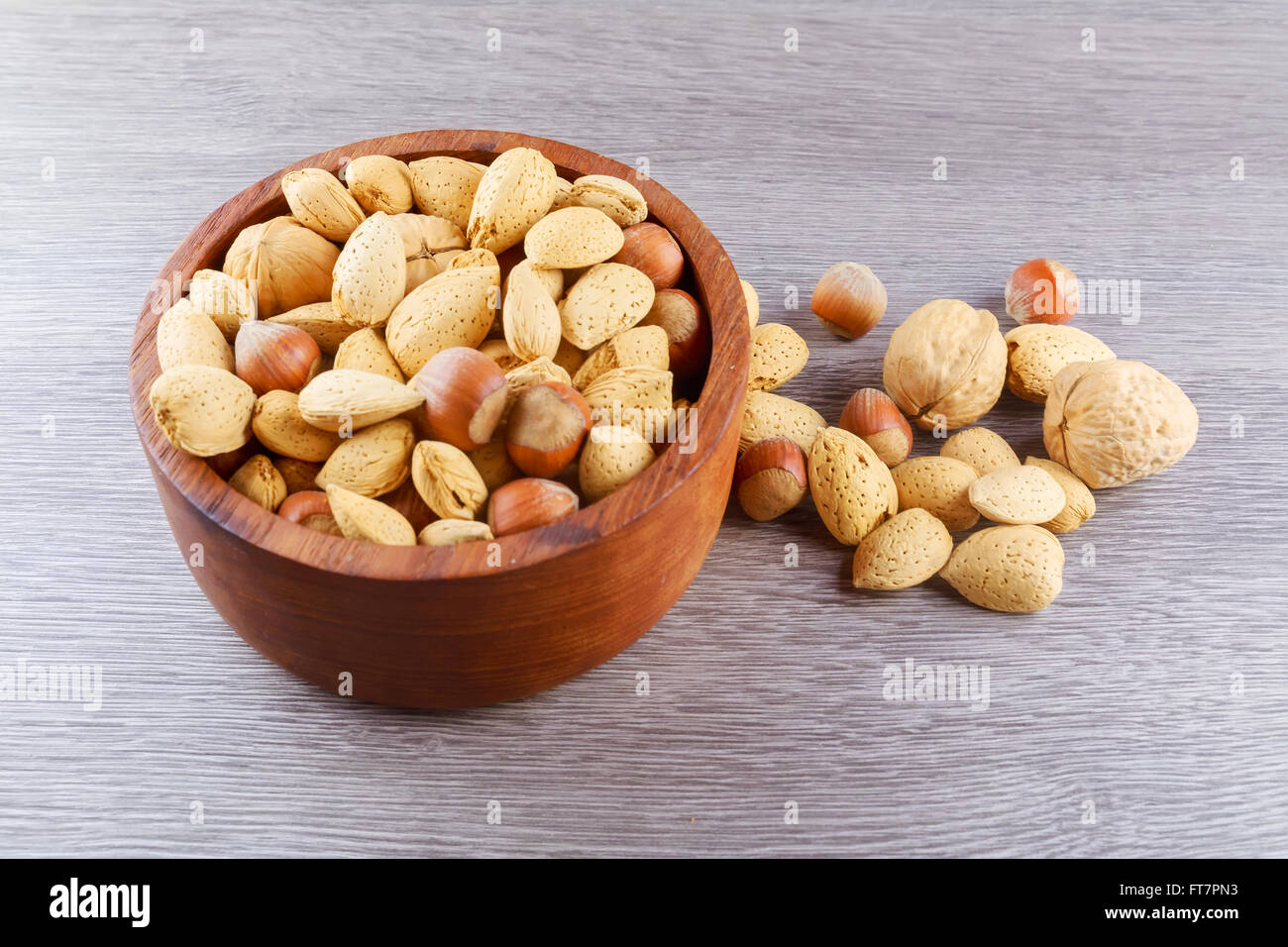 Assorted mixed nuts on white background Stock Photo - Alamy