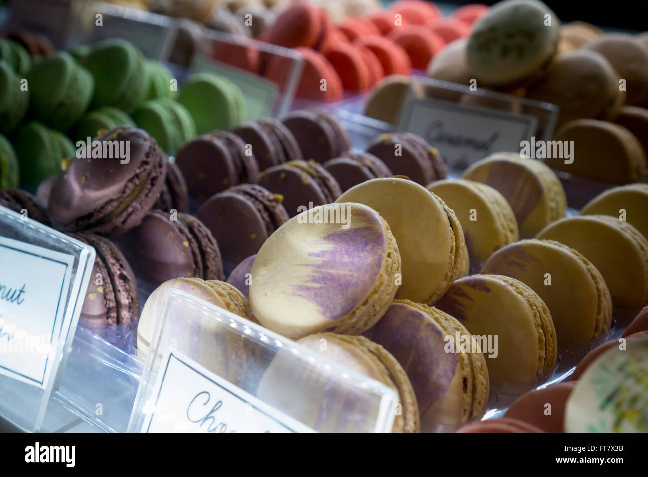 A selection macarons at a bakery in New York, seen on Sunday, March 20 ...