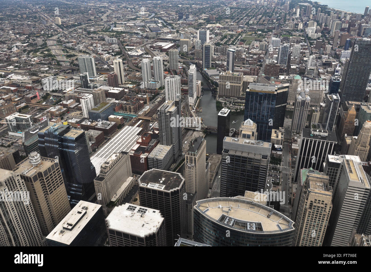Aerial view of Chicago, Illinois Stock Photo - Alamy