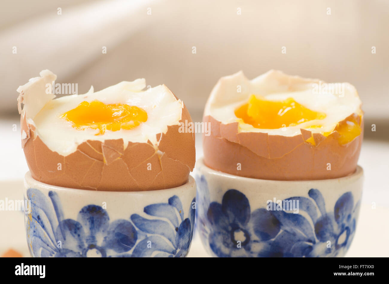 closeup to soft boiled egg Stock Photo - Alamy