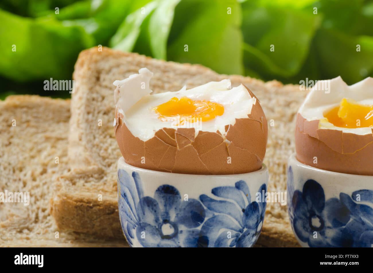 closeup to soft boiled egg Stock Photo - Alamy